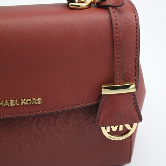 Michael Kors | Bags | Michael Kors Ava Small Leather Satchel In Brick ...